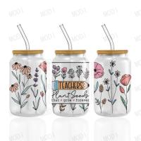 China Custom Logo UV DTF Cup Transfers For Teachers' Day With And Fashion Transfer Label for sale
