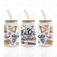China Imaiwill Custom MOQ High Quality Fashion Transfer Label Transparent Film UV DTF Glass Packaging Transfer Cartoon Sticker for sale