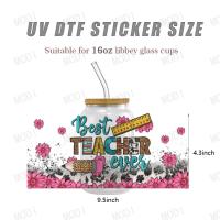 China 1000 Designs Teachers' Day Wholesale Custom Gift Life Label Waterproof Cup Wrap Transfers Uv Dtf Sticker For 16oz for sale