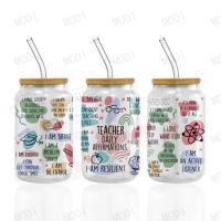 China UV DTF Decals Transfers Sticker UVDTF 16oz Cup Wraps Transfer Cup Wrap UV Decal Stickers For Cup for sale