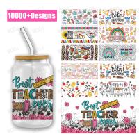 China 1000 Designs Teachers' Day Wholesale Custom Gift Life Label Waterproof Cup Wrap Transfers Uv Dtf Sticker For 16oz for sale