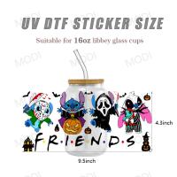 China 16OZ UV DTF Transfers For Halloween Cup Wrap Designs On Glass Tumblers For Custom Projects for sale