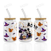 China UV DTF Cup Wrap Transfers For Glass Tumblers Halloween Cup Stickers Design for sale