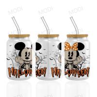 China Mickey Design Halloween UV DTF Cup Wraps For Glass Tumblers Transfers for sale
