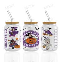 China UV DTF Cup Wraps For Glass Tumblers Halloween Custom Logo Design Transfers for sale
