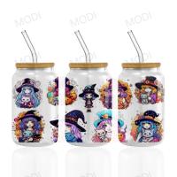 China UV DTF Transfers For Halloween Cup Wrap Designs On Glass Tumblers For Holiday Decor for sale