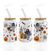 China Quick And Easy Halloween Cup Wrap Designs With UV DTF Transfers For Glass Tumblers for sale