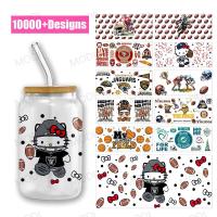 China Hello Kitty Custom Logo UV DTF Transfer Cup Wrap Stickers For Glass Tumblers And Rugby Sports Balls for sale