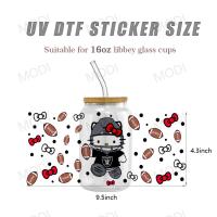 China Hello Kitty Custom Logo UV DTF Transfer Cup Wrap Stickers For Glass Tumblers And Rugby Sports Balls for sale