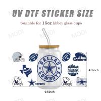 China UV DTF Transfer Cup Wrap Stickers 20Oz Rugby Sports Balls For Glass Tumblers Custom Designs for sale