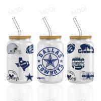 China UV DTF Transfer Cup Wrap Stickers 20Oz Rugby Sports Balls For Glass Tumblers Custom Designs for sale