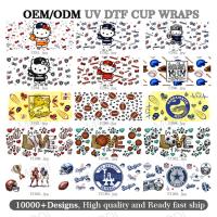 China UV DTF Transfer Cup Wrap Stickers For Glass Tumblers And Sports Balls Custom Logo Design for sale