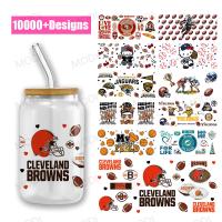 China 16oz Rugby Sports Balls UV DTF Transfer Cup Wrap Stickers For And Custom Logo Glass Tumblers for sale