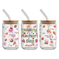 China Custom Waterproof Full Color Logo Design 16oz 20oz 24oz Dtf Cup Wrap Transfers For Jars for sale