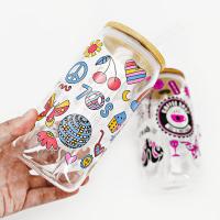 China New Design 16oz Cup Wraps Cup Glass Wraps Custom UV Logo Label Sticker For Cups Transfer Sticker for sale