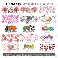 China ELITE Customized Design Packaging 16oz Libbey Cup Wrap Transfer Printing Valentine'S Day OEM  Transfer Label Stickers for sale