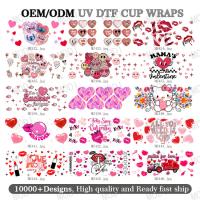 China Valentine'S Day Uv Dtf Cup Wraps Transfers Ready To Transfer Cup Wrap Printing Sticker Film Printer Uv Dtf For Cup Wraps for sale