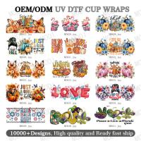 China Wholesale Uv Dtf Cup Wrap Transfers Valentine'S Day High Quality Custom Uv Dtf Transfer Couple Design Cup Wrap for sale