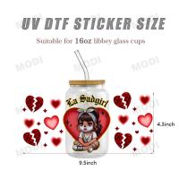 China Factory Custom UV DTF 16oz Cold Cup Wrap Transfers Transfer Printing Designs Ready To Ship  For Cups for sale