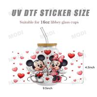 China Custom Design 16oz UVDTF Tumbler Decals Sticker Valentine'S Day UV DTF Cup Wrap for sale