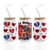 China ELITE Customized Design Packaging 16oz Libbey Cup Wrap Transfer Printing Valentine'S Day OEM  Transfer Label Stickers for sale