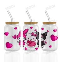 China Factory Custom UV DTF 16oz Cold Cup Wrap Transfers Transfer Printing Designs Ready To Ship For Cups for sale