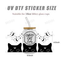 China Double Sided View UV DTF Cup Packaging Sticker Decal 16oz Glasses Cold Transfer Tumbler Wrap UV DTF Sticker Transfer for sale
