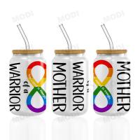 China Factory Processing Cup 3D Transfer Sticker Waterproof UV DTF Cup Wrap Transfers 16oz UV DTF Wraps Stickers For Cup for sale