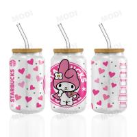 China Custom UV DTF Cup Wraps Transfer Printing Crystal Transfer Sticker UV DTF Sticker Cup Wraps Transfers For 16oz for sale