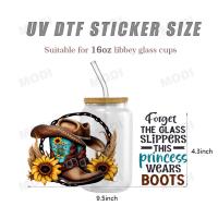 China Double Side Customized 3D UV DTF Wrap Cup Wraps For 16Oz Libbey Glass Cold Mug Cups Wholesale for sale