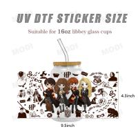 China 16 Oz Cup Wraps UV DTF Transfers For Cups Custom Logo Libbey Glass Tumbler UV DTF Transfers for sale