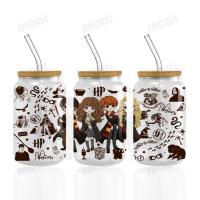 China 16 Oz Cup Wraps UV DTF Transfers For Cups Custom Logo Libbey Glass Tumbler UV DTF Transfers for sale
