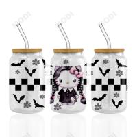 China 10000+ Designs New Designs Cartoon Character UV DTF Cup Wraps Transfer Sticker For 16oz Libbey Glass Bottle Cups Mugs for sale