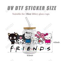 China Custom Cup Wrap Designs Sticker Cartoon Tumbler Libbey 16oz Glass Can Wrap Uv Dtf Cup Wraps Transfers for sale
