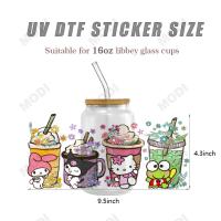 China Factory Hot Sale Good Quality Ready To Ship Cartoon Transfer Logo Sticker Vinyl UV DTF Cup Wrap Transfers 16oz for sale
