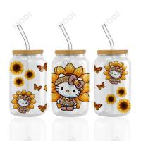 China Imaiwill Custom MOQ High Quality Fashion Transfer Label Transparent Film UV DTF Glass Jar Packaging Transfer Cartoon for sale