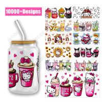 China UV DTF Cup Wrap Transfer Stickers For Cartoon Wipe Off Stickers Waterproof Crafting Cup Decal For Cups Furniture Craft for sale
