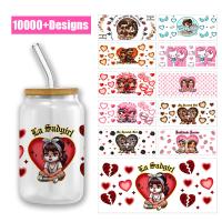 China UV DTF Cup Wrap Transfers For Cups Wraps Custom Logo Libbey Glass Tumbler For Printing for sale
