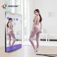 China Outdoor LCD Display Wall Advertising Fitness Mirror Glass Touch Panel 43 55 65 Inch for sale