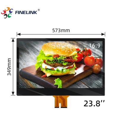 China 23.8 Inch Industrial Waterproof EETI Solution PCAP Anti Glare Glass Lcd For PC Display Touch Screen Panel for sale