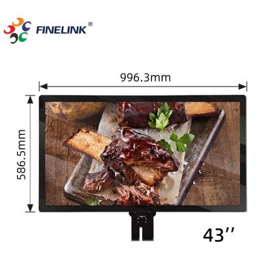 China 43 Inch Capacitive Touch Screen Panel 10 Points G+G for Floor Stand Digital Signage for sale
