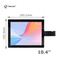 China 10.4 Inch Industrial Touch Screen Display Multifunctional Anti Fingerprint 10 Point Capacitive for sale