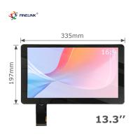 China 13.3 Inch USB Capacitive Touch Screen Panel 10 Point Multi-Touch G+G Industrial Display for sale