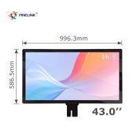 China 43 Inch PCAP G+G Capacitive Touch Panel 10 Points for Fitness Mirror EETI ILITEK for sale
