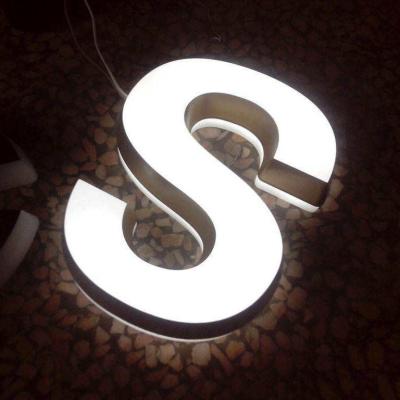China Outdoor Store Signage 3d Illuminated Acrylic Logo Sign Waterproof Led Letter Sign for sale