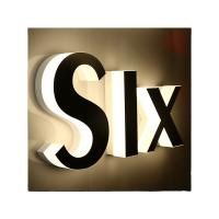 China Gold Color Stainless Steel Signage Outside Led Channel 3D Backlit Letter Sign for sale