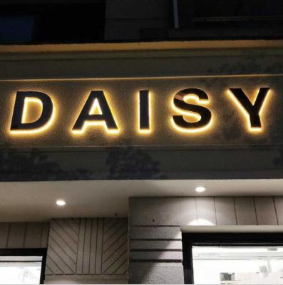 China Luminous word stainless steel back luminous customized 3D logo signboard store for sale