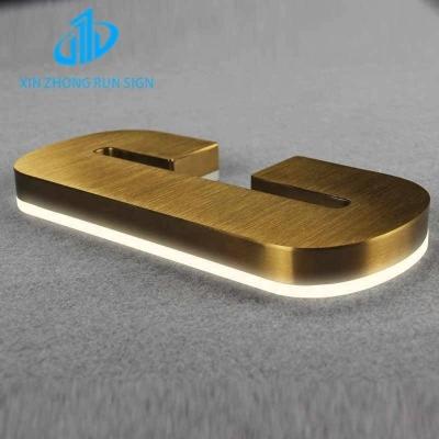 China Hot selling custom sign outdoor advertising logo 3d backlit metal store letter for sale