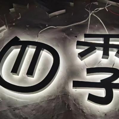 China Stainless Steel Acrylic Billboard with Luminescent Characters and Outdoor Door Head 3D LED Logo for sale