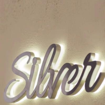 China Custom LED backlit monogram acrylic stainless steel monogram for sale